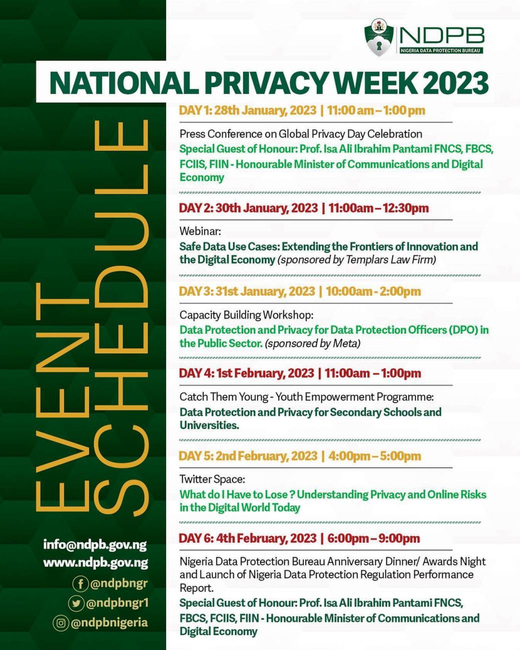 Pantami to herald National Privacy Week 2023 as NDPB unveils weeklong ...